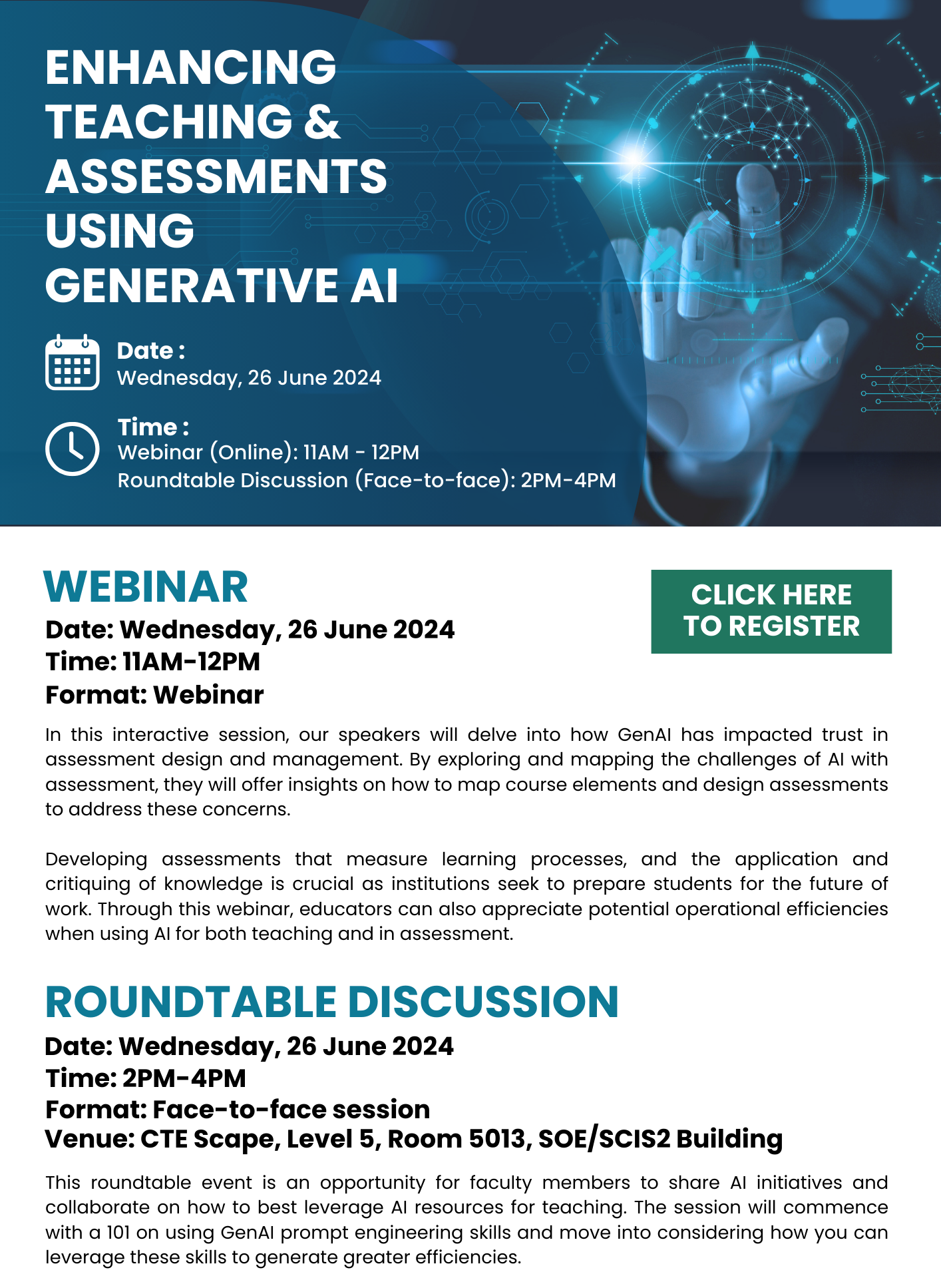 Enhancing Teaching & Assessments using Generative AI | Centre for ...